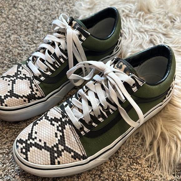 Vans | Shoes | Vans Festive Snakeskin Toe Guardcow Print Heel | Poshmark